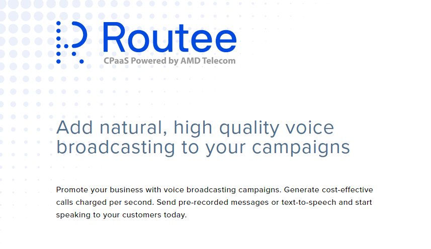 Marketing messages with Voice broadcasting for your business | Routee Marketing messages with Voice broadcasting for your business | Routee