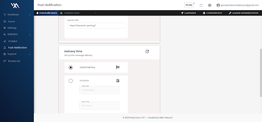 How to send a push notification Campaign | Routee.net